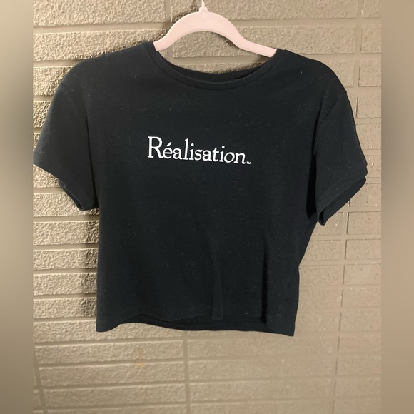 Realisation Par | Tops | Realisation Par Black Crop Top | Poshmark